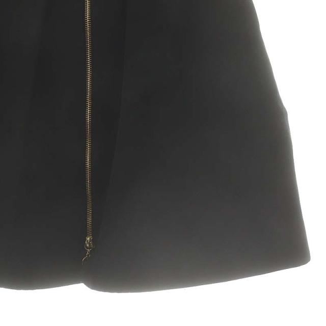 中古】パトゥ Patou リサイクルサテン ジップアップ ミニスカート 台形