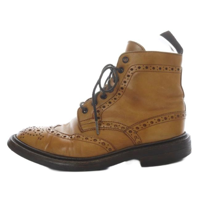 【中古】トリッカーズ TRICKER'S M508SHIPS別注 カントリーブーツ ショート レースアップ レザー 6.5 ブラウン