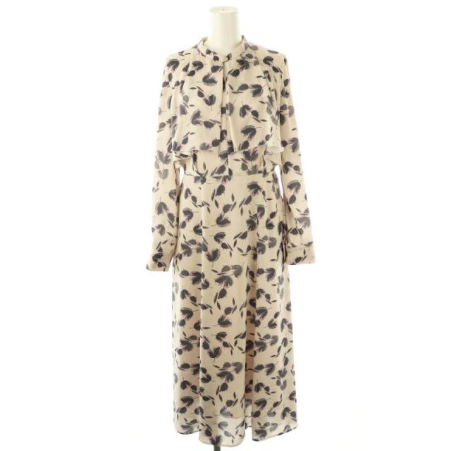 【中古】アナイ ANAYI 25SS チューリッププリントフレアワンピース ロング 38 ライトピンク レディース