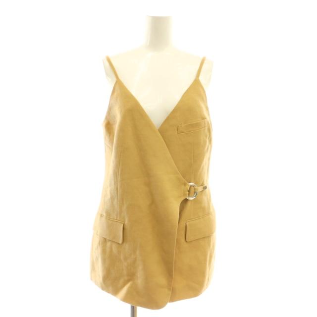 【中古】未使用品 チノ CINOH リネンジレベスト キャミソール 38 キャメルベージュ /ES ■OS レディース