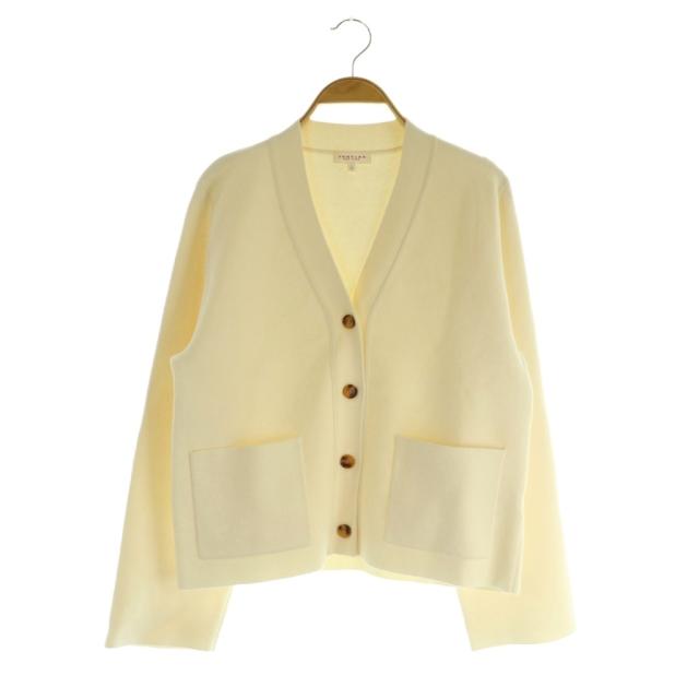 【中古】デミリー DEMYLEE 25SS ADU コットンカシミヤ Vネックニットカーディガン S アイボリー /MY ■OS レディース