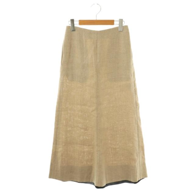 【中古】マディソンブルー アパルトモン LINEN MAXI SKIRT リネンマキシスカート ロング 01 ベージュ レディース