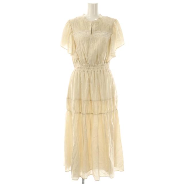 【中古】未使用品 ハーリップトゥ Herlipto 25SS Little Butterfly Sleeve Dress ドレス ワンピース M アイボリー
