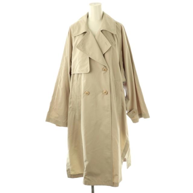 【中古】イエナ IENA 24SS PE/ポプリンオーバートレンチコート スプリングコート 38 ベージュ /NR ■OS レディース