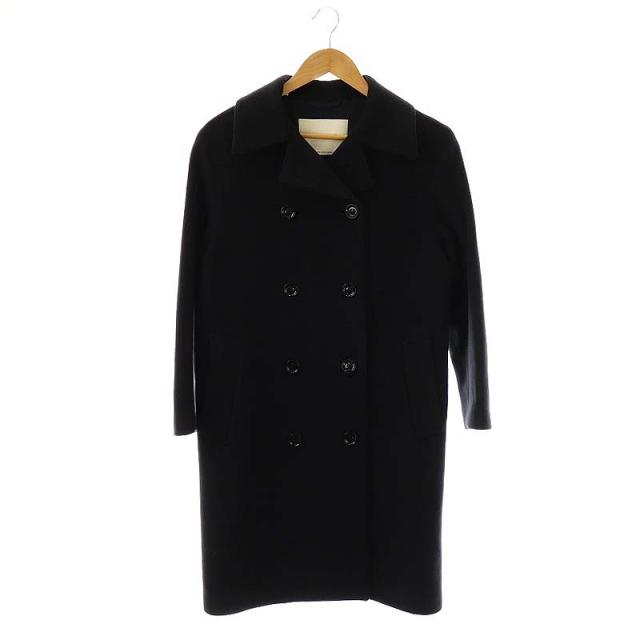 【中古】マッキントッシュ MACKINTOSH ウール Pコート アウター 総裏地 8 紺 DU-3H /CX ■OS レディース
