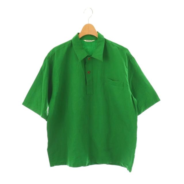 【中古】オーラリー High Density Finx Linen Weather Half Sleeve Shirts シャツ リネン 半袖 A23SS01LW