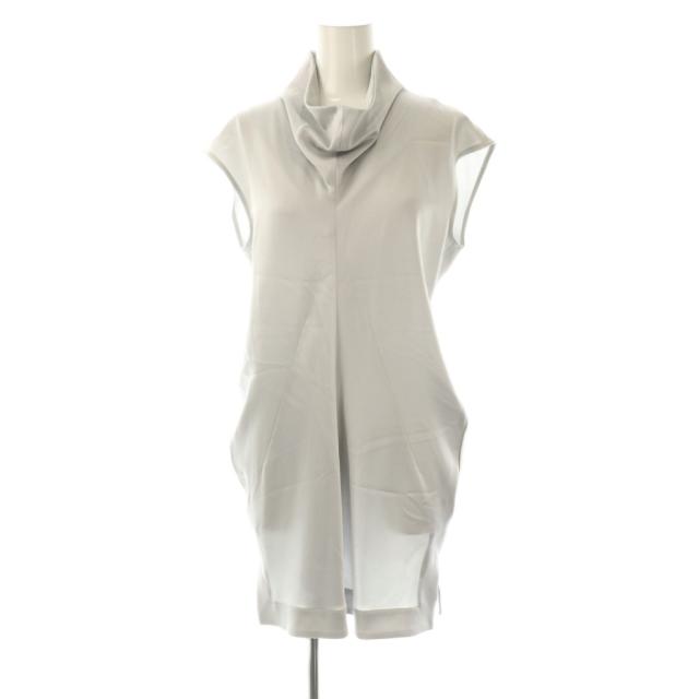 【中古】ハルノブムラタ ノースリーブサテンブラウス ハイネック 38 ライトグレー /DO ■OS レディース