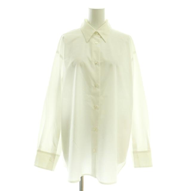 【中古】チノ CINOH WHITE SLIT SLEEVE シャツ ブラウス ドゥーズィエムクラス取り扱い 38 白 /CX ■OS レディース