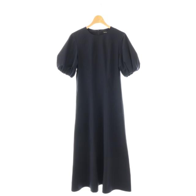 【中古】ブレンヘイム BLENHEIM パフスリーブフレアワンピース ロング XS ネイビー /DF ■OS ■SH レディース