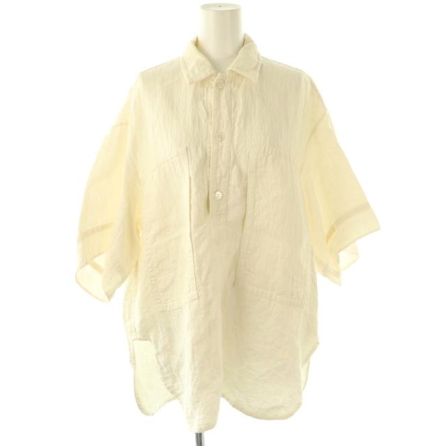 【中古】ブラミンク BLAMINK セットアップ リネン プルオーバーシャツ パンツ 36 オフホワイト /DO ■OS 中古】ブラミンク BLAMINK セットアップ リネン プルオーバーシャツ