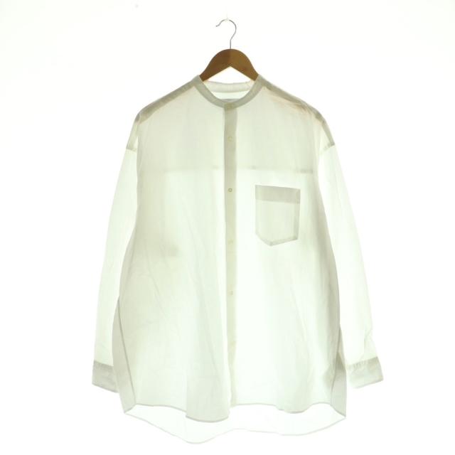 【中古】グラフペーパー Graphpaper Broad L/S Oversized Band Collar Shirtバンドカラーシャツ 前開き 1 白 メンズ