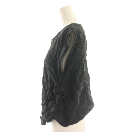 中古】ヨリ yori 25SS リボンワッシャーブラウス ノースリーブ プル