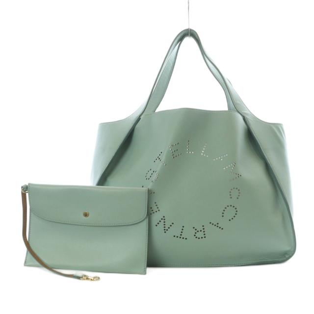 【中古】ステラマッカートニー STELLA McCARTNEY ステラロゴ トートバッグ 水色 ライトブルー 502793 /RI ■OS