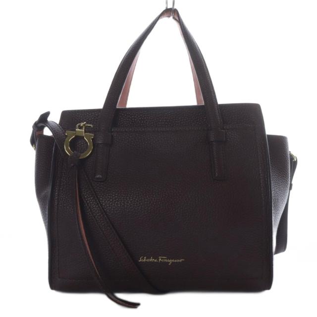 【中古】サルヴァトーレフェラガモ Salvatore Ferragamo エイミー 2WAY バッグ ハンドバッグ ボルドー