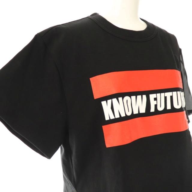【中古】サカイ sacai 24SS KNOW FUTURE T-Shirt ドッキングTシャツ カットソー ロゴ 2 ブラック レッド 中古】サカイ sacai 24SS KNOW FUTURE T-Shirt ドッキングTシャツ