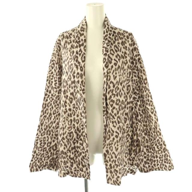 【中古】ジャーナルスタンダード ラックス JOURNAL STANDARD LUXE 25SS レオパリネンジャケット  ブラウン ベージュ