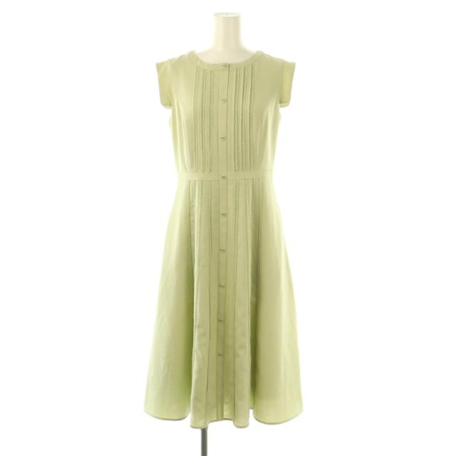 【中古】トッカ TOCCA 25AW VEGA&ALTAIR ドレス ワンピース ノースリーブ ミモレ ロング 0 ライトグリーン