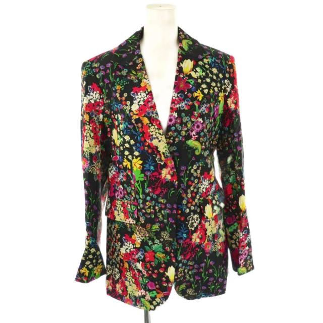 【中古】エトロ ETRO フラワープリントジャケット テーラードジャケット 40 マルチカラー /DF ■OS レディース