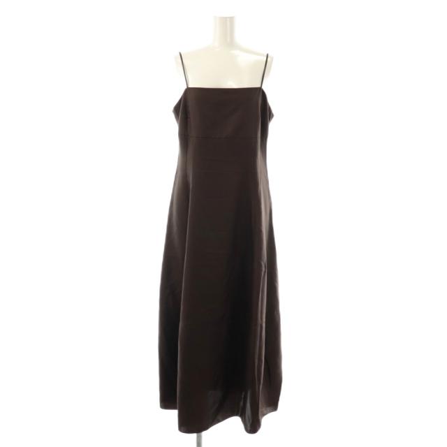 【中古】セオリー Theory 25AW Mod Silk Twill Parachute Dress ワンピース マキシ ロング キャミソール 4 茶