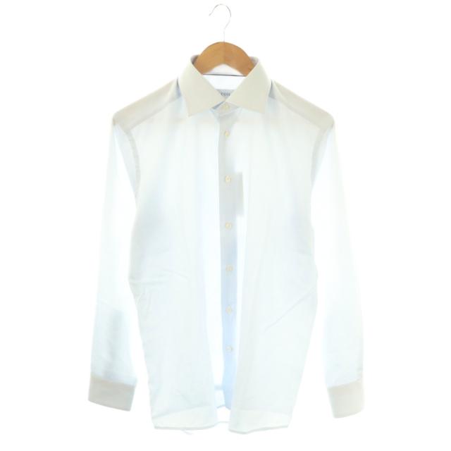 【中古】イートン ETON SLIM ワイシャツ ドレスシャツ ストライプ 長袖 39S 15 1/2S ライトブルー メンズ