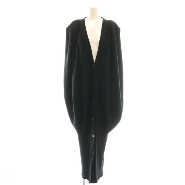 【中古】アキラナカ AKIRA NAKA 24AW Venla knit dress BK ニットワンピース マキシ ロング フレンチスリーブ 黒