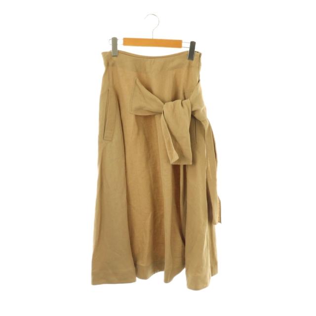 【中古】スタジオニコルソン STUDIO NICHOLSON BENITO フレアスカート ロング リネン混  0 ベージュ