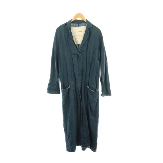【中古】トゥーグッド toogood THE FISHMONGER 002 リネン コート デニム 1 ネイビー /CX ■OS ■SH メンズ