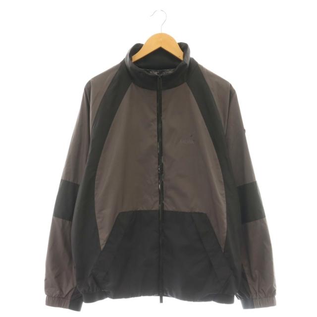 【中古】モンクレール MONCLER HIDEKI GIUBBOTTO ジップアップ ジャケット ブルゾン 1 グレー ブラック 黒 メンズ