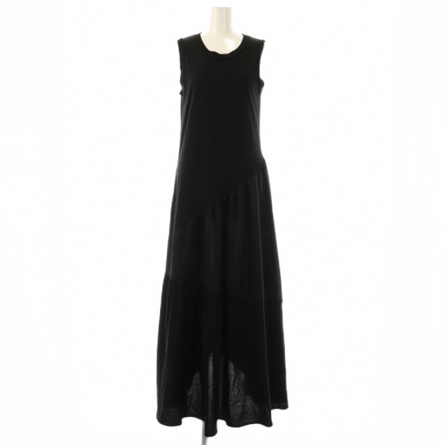 【中古】チノ 24SS CLEFF ティアードドレス ワンピース ロング ノースリーブ 38 ブラック /DO ■OS ■SH