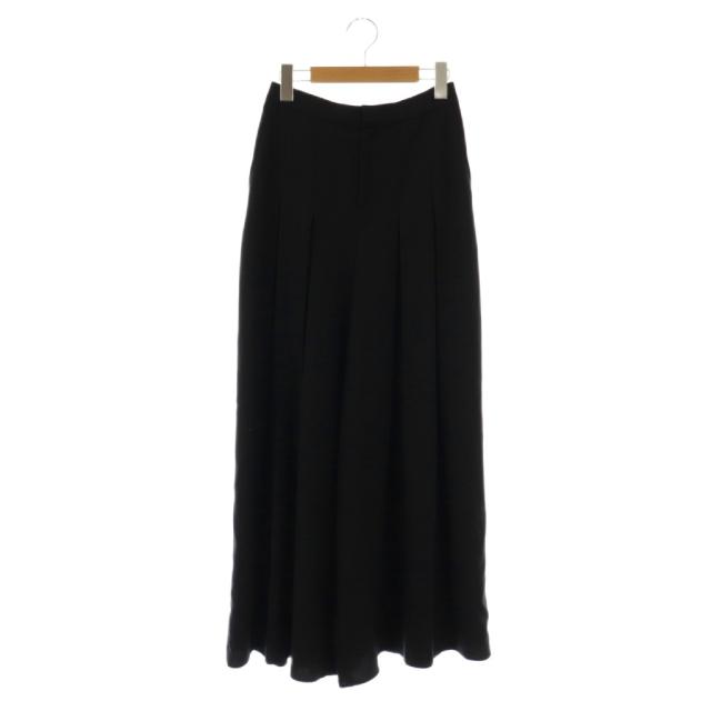 【中古】グレースクラス GRACE Class 25AW ボックスプリーツパンツ ワイド 36 黒 ブラック /AT ■OS■SH レディース