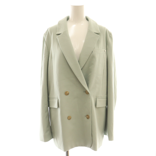 【中古】フレイアイディー FRAY I.D 25SS セミダブルテーラードジャケット ブレザー 1 緑 グリーン