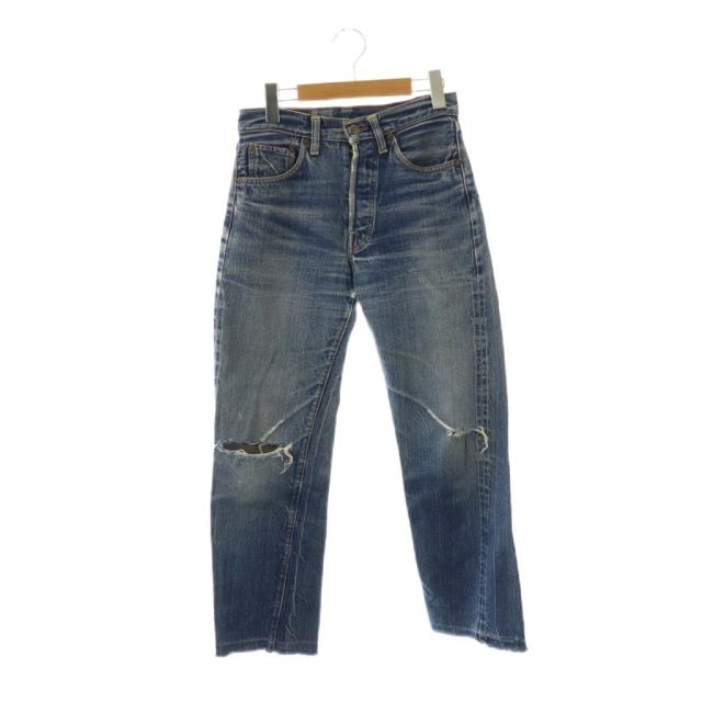 【中古】リーバイス Levi's 501 BIGE デニムパンツ ジーンズ 青 ブルー ボタンフライ ダメージ加工 /CX ■OS