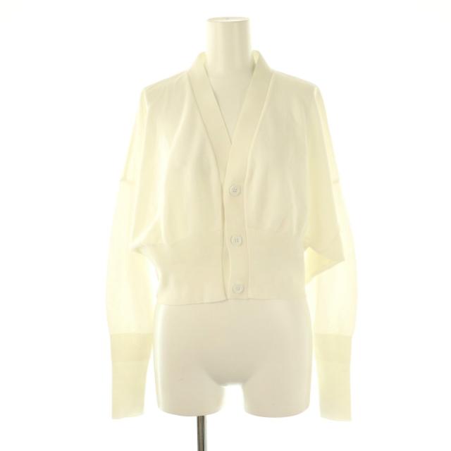 【中古】シーエフシーエル CFCL 25SS GARTER CROPPED CARDIGAN カーディガン Vネック クロップド F ホワイト