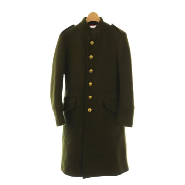 【中古】マディソンブルー オフィサーコート アウター ロング 金ボタン 00 モスグリーン /DO ■OS レディース