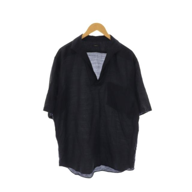 中古】コモリ COMOLI ウールシルクスキッパーシャツ 半袖 3 ネイビー