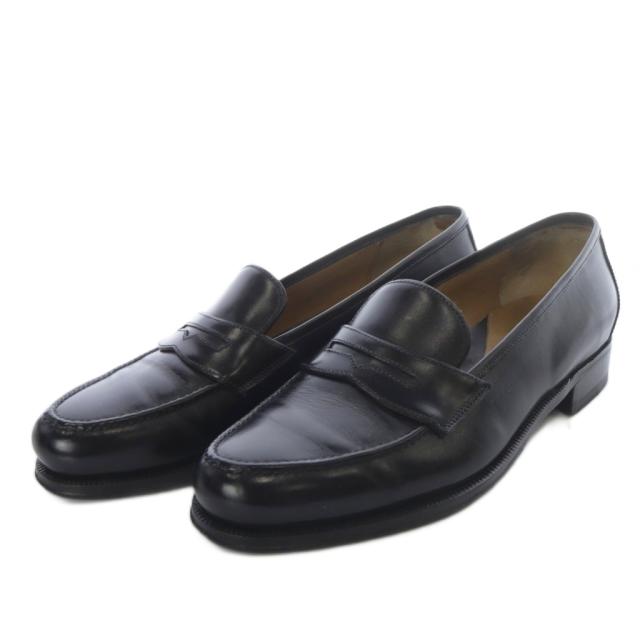 【中古】レユッカス Le Yuccas Y36023 ENZO BONAFE PER ローファー スリッポン レザー 40.5 ブラック