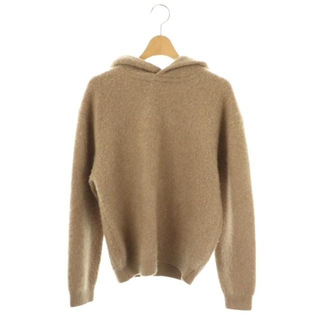 【中古】アロー57 ARROW57 田中さんのセーター C.HOO  カシミヤニットフーディー パーカー S ベージュ レディース