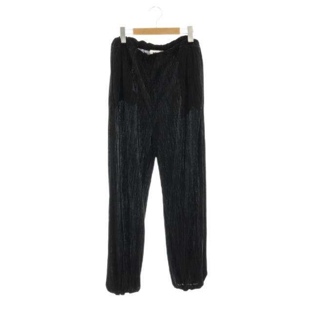【中古】エムエムシックス メゾンマルジェラ MM6 Maison Margiela プリーツパンツ ジョガー イージー 40 黒 ブラック