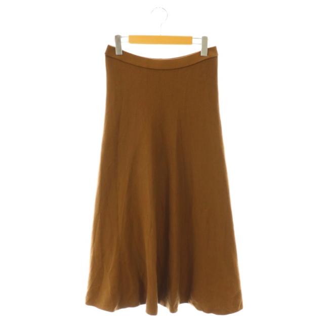 【中古】ミューズ ドゥーズィエム クラス MUSE de Deuxieme Classe 25SS GIZA フレアスカート ロング 38 ブラウン