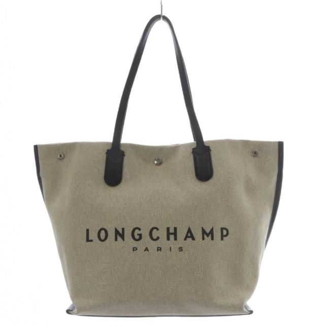 【中古】ロンシャン LONGCHAMP ル・プリアージュ エッセンシャル トートバッグ キャンバス エクリュ /YO2 レディース
