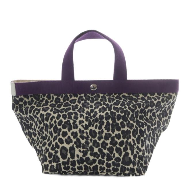 【中古】エルベシャプリエ Herve Chapelier 小田急新宿限定 707F パンサー 舟型トートM レオパード ヒョウ柄