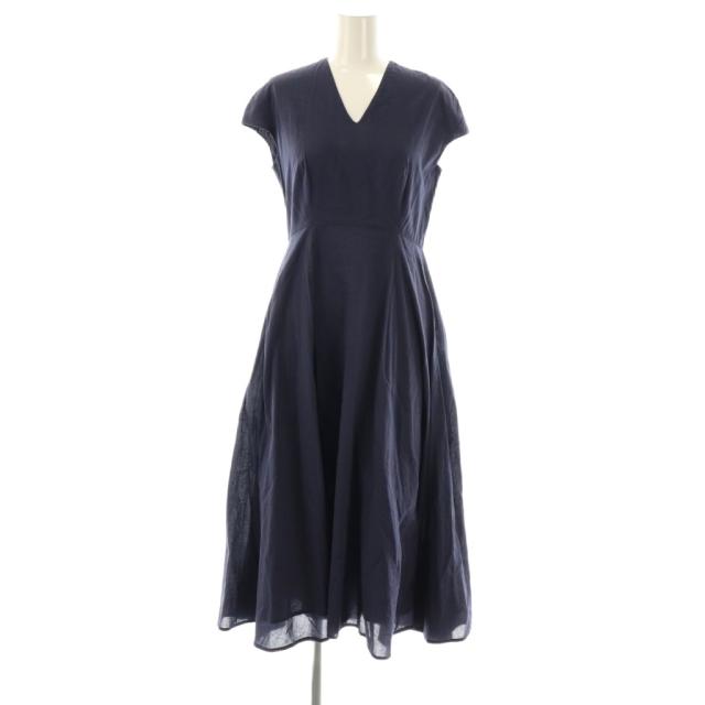 【中古】マリハ MARIHA 春の月のドレス ワンピース Vネック 36 ネイビー /CX ■OS レディース