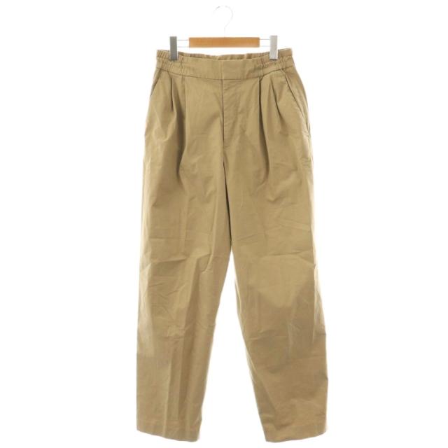 【中古】ニューナウ コットンイージートラウザーパンツ ジッパーフライ タック M ベージュ /DO ■OS ■SH