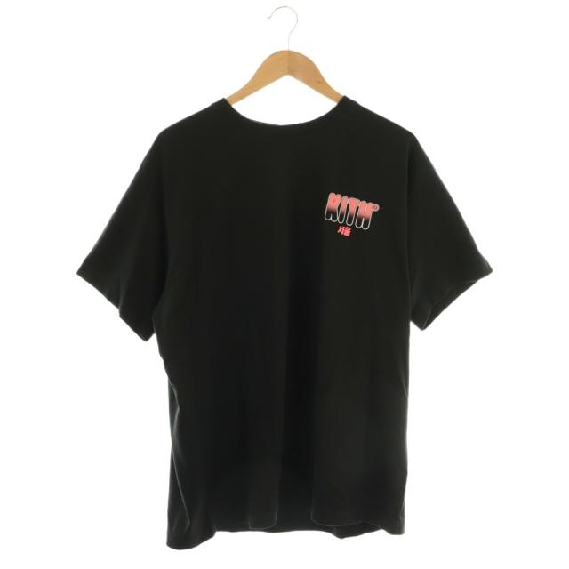 【中古】キス KITH SEOUL限定 GRADIENT LOGOTシャツ カットソー XL 黒 ブラック /AT ■OS ■SH メンズ