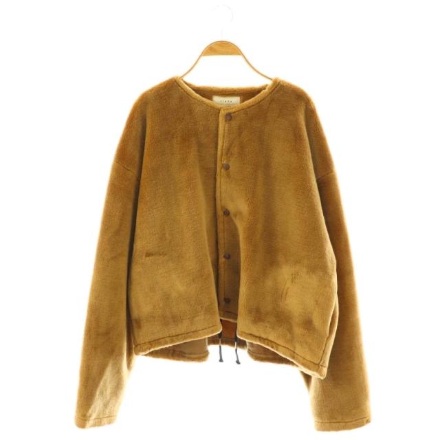 【中古】ジエダ Jieda エコファージャケット ノーカラー 2 茶 ブラウン /AT ■OS ■SH レディース