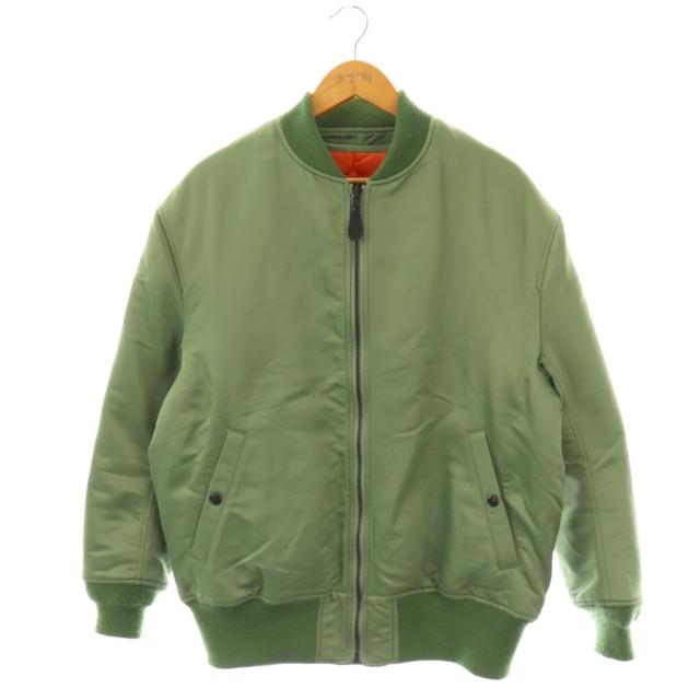 【中古】サイ SCYE Nylon Cotton Twill Layered Bomber Jacket ボンバージャケット ブルゾン 中綿 38 カーキ /ES