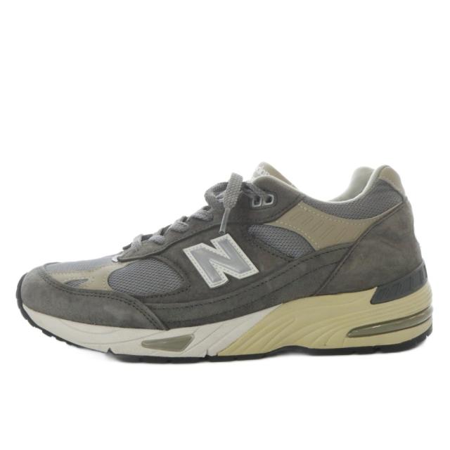 【中古】ニューバランス NEW BALANCE M991UKF スニーカー ローカット US9 グレー /YO8 ■SH メンズ