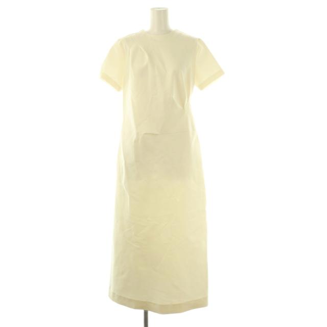 【中古】未使用品 デレス deres 24SS Fabiana draping dress ワンピース タイト スリット ストレッチ 1 アイボリー