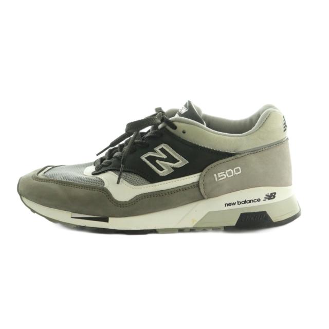 【中古】ニューバランス NEW BALANCE スニーカー シューズ US9 26.0cm グレー 黒 ブラック M1500XG /MI ■OS メンズ