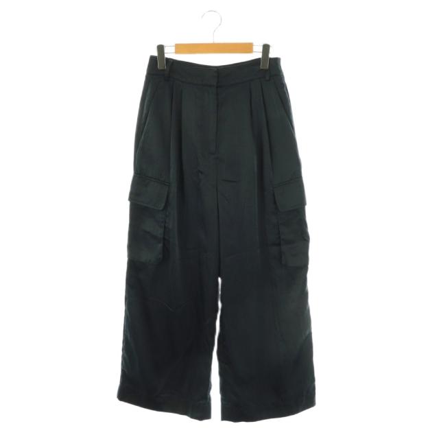 【中古】ティビ tibi Deuxieme Classe取扱 SHINY NYLON カーゴパンツ ワイドパンツ 00 ネイビー /ES レディース